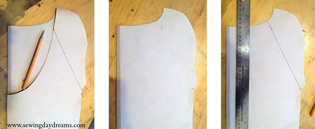 Marking the sleeve line on the back shirt | Sewing Daydreams